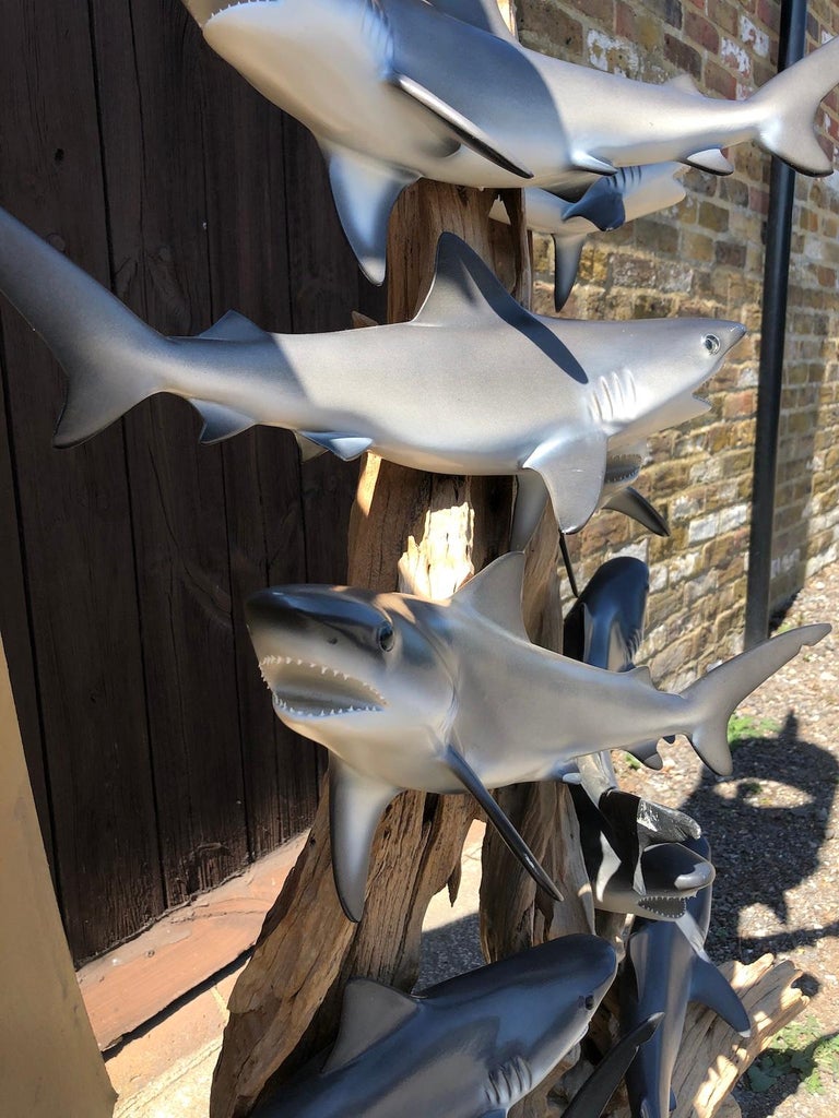 Mid Century Floor Standing Lamp with Sharks, 1960s USA owned by John ...