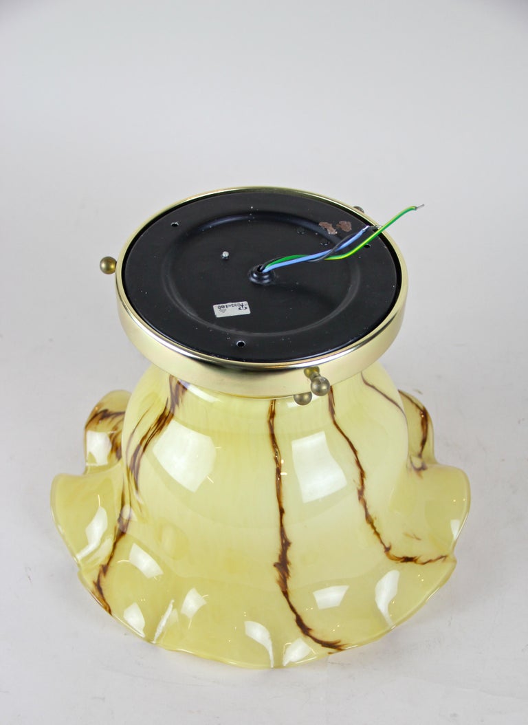 Midcentury Flush Mount Lightning, Austria, circa 1950 For Sale at 1stDibs