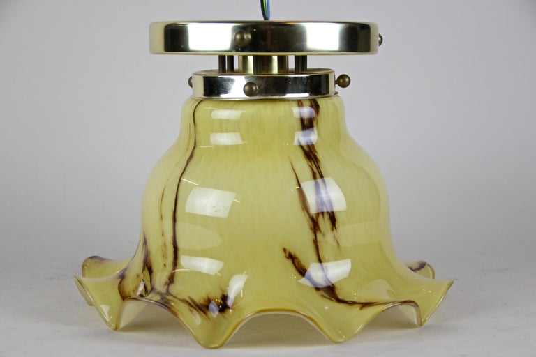 Midcentury Flush Mount Lightning, Austria, circa 1950 For Sale at 1stDibs