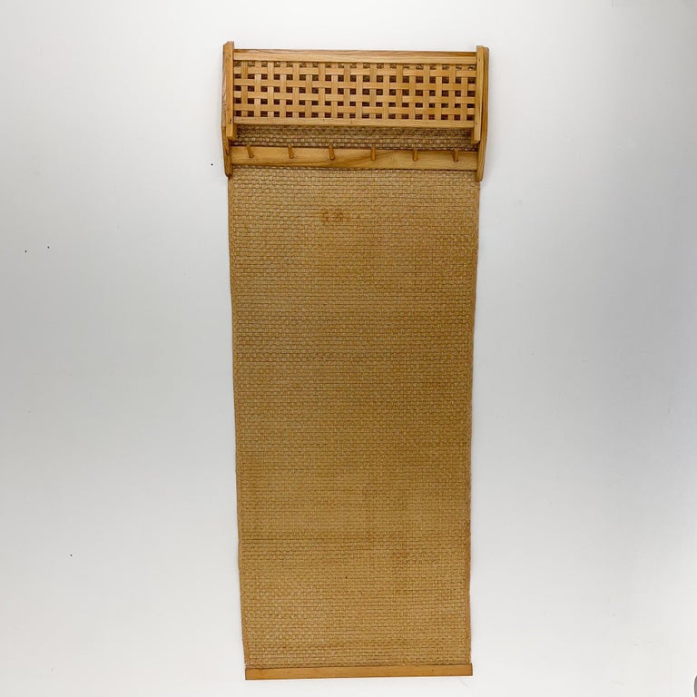 Mid-Century Foldable Reed Wall Hanger, 1970's For Sale at 1stDibs