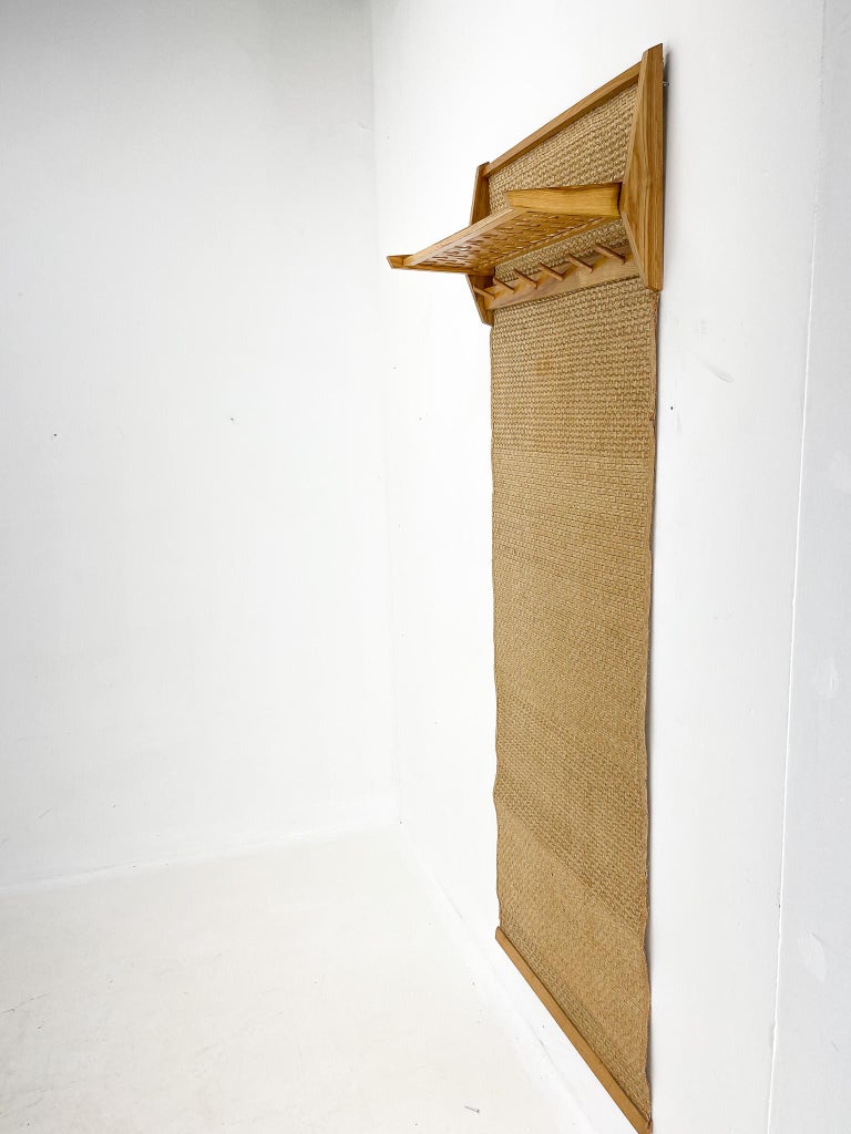 Mid-Century Foldable Reed Wall Hanger, 1970's For Sale at 1stDibs