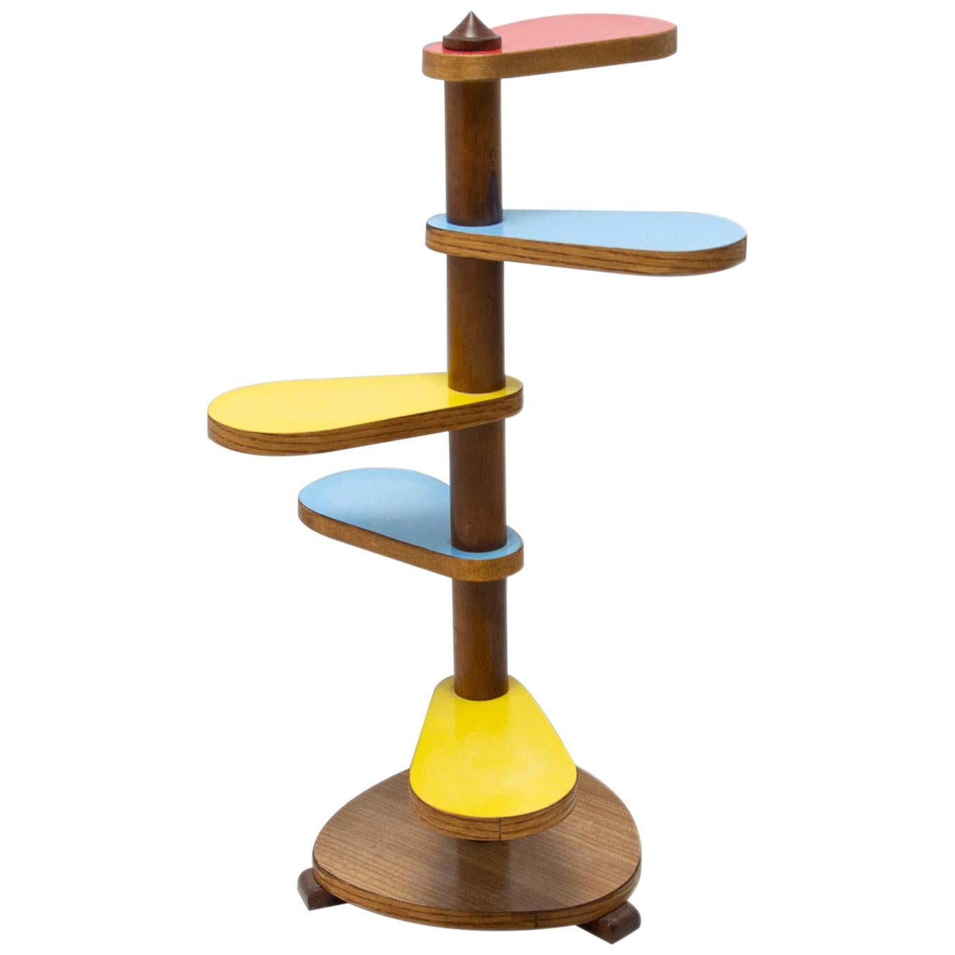 Mid Century Formica and Beech Wood Plant Stand, 1960´s, Czechoslovakia ...