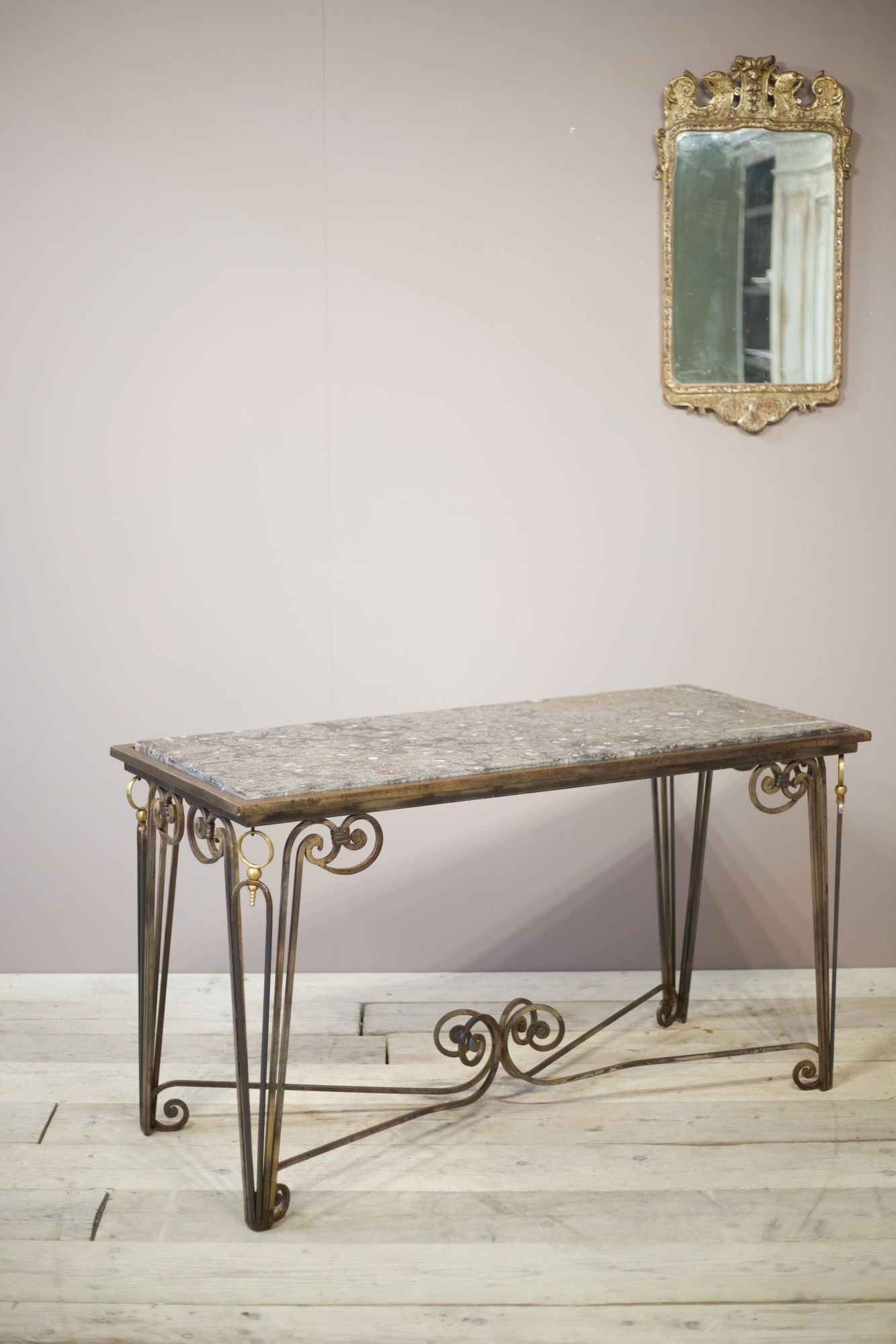 Mid Century Grasscloth Arched Console Table at 1stDibs | arched entry ...