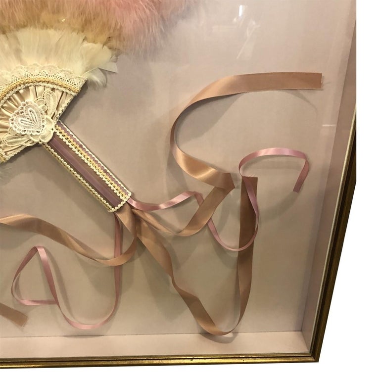 Midcentury Framed Fan, Early 20th Century at 1stDibs