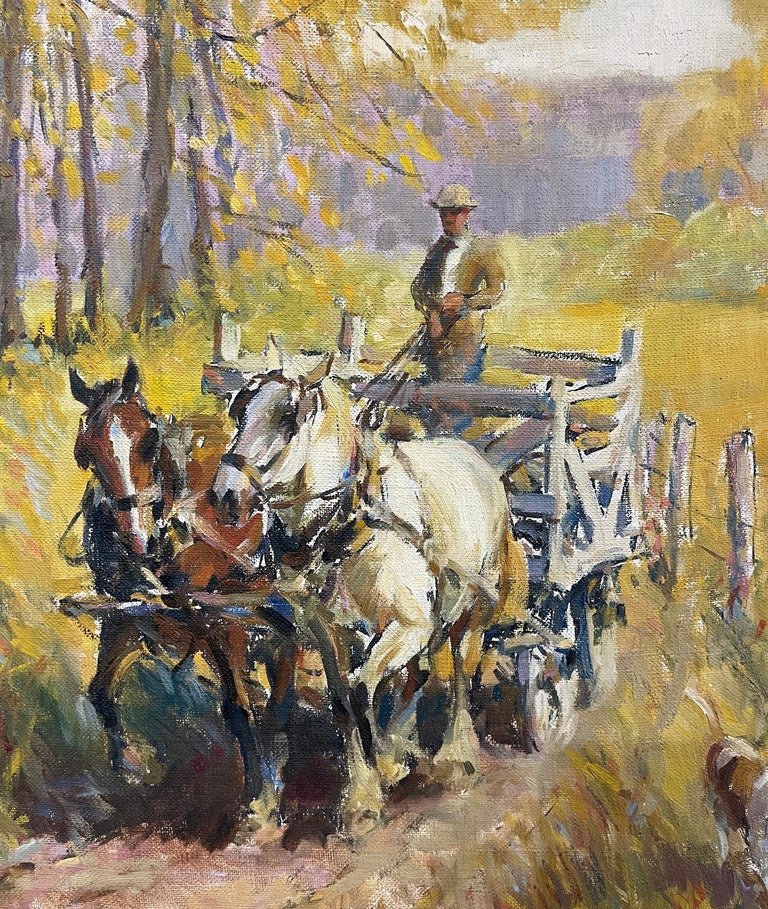 Mid-Century Framed Oil on Canvas Painting by Walter Krawiec For Sale at ...