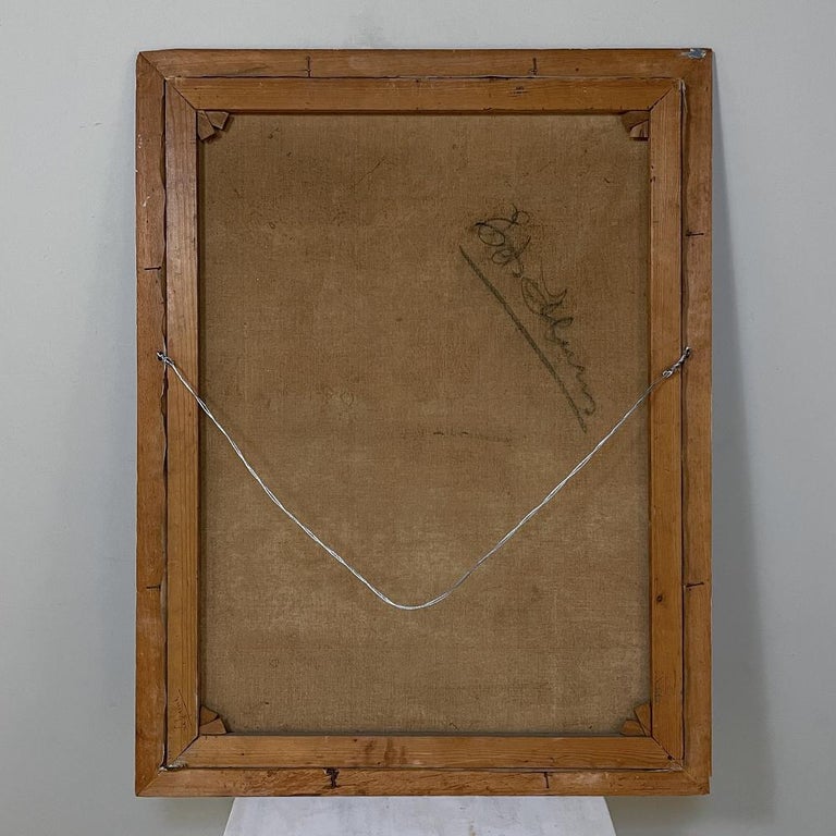Mid-Century Framed Oil Painting on Canvas by Ed Florens Dated 1954 For ...