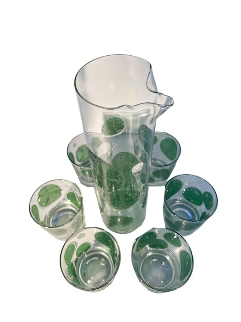 Mid-Century Fred Press Cocktail Set w/Raised and Textured Lime Slice ...