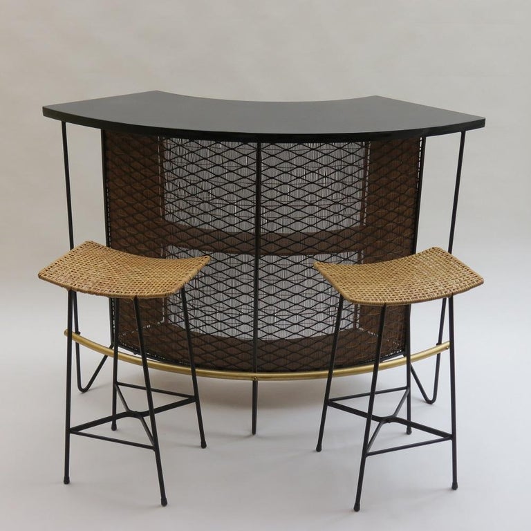 Mid-Century Freestanding Cocktail Drinks Bar Shop Counter, 1950s at 1stDibs