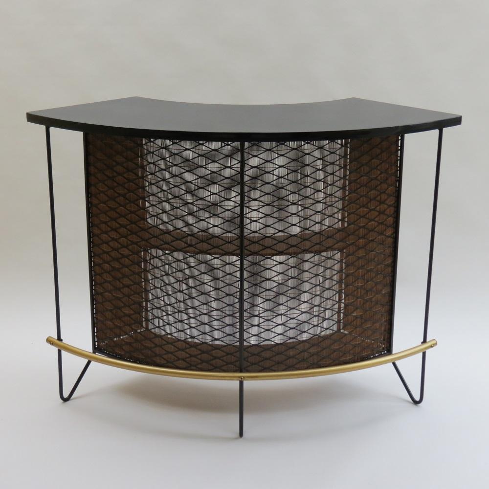 Mid-Century Freestanding Cocktail Drinks Bar Shop Counter, 1950s at 1stDibs