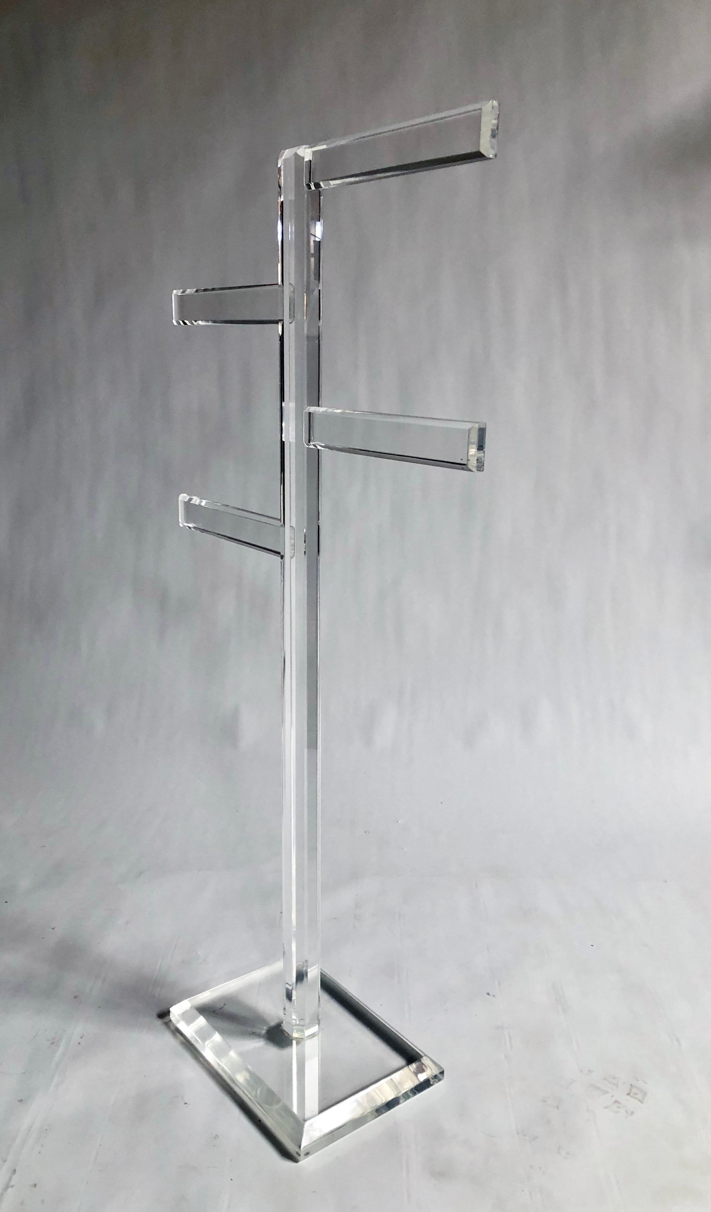 Midcentury Freestanding Lucite Rack at 1stDibs