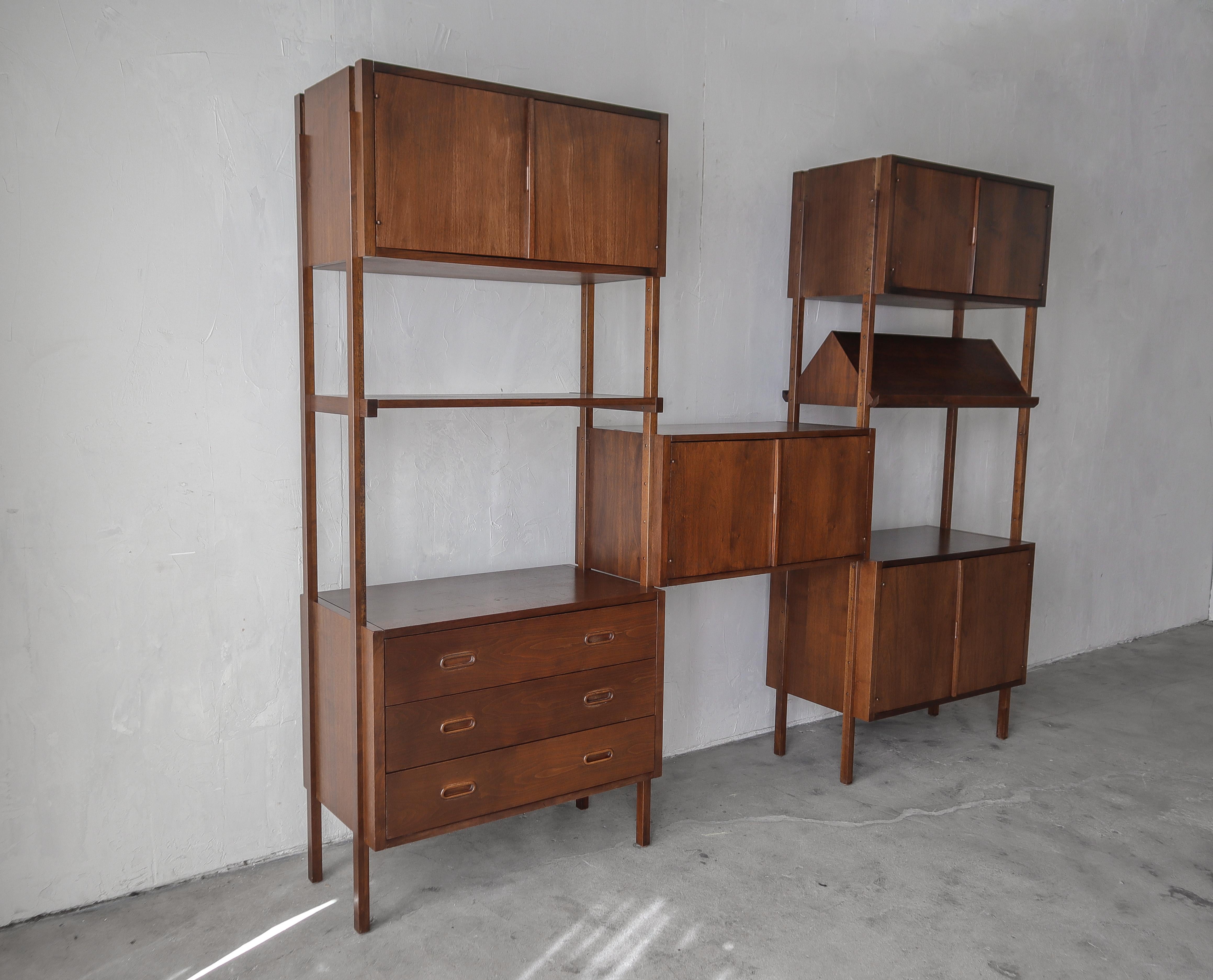 Mid Century Freestanding Shelving Unit Divider by Noral Olson For Sale ...