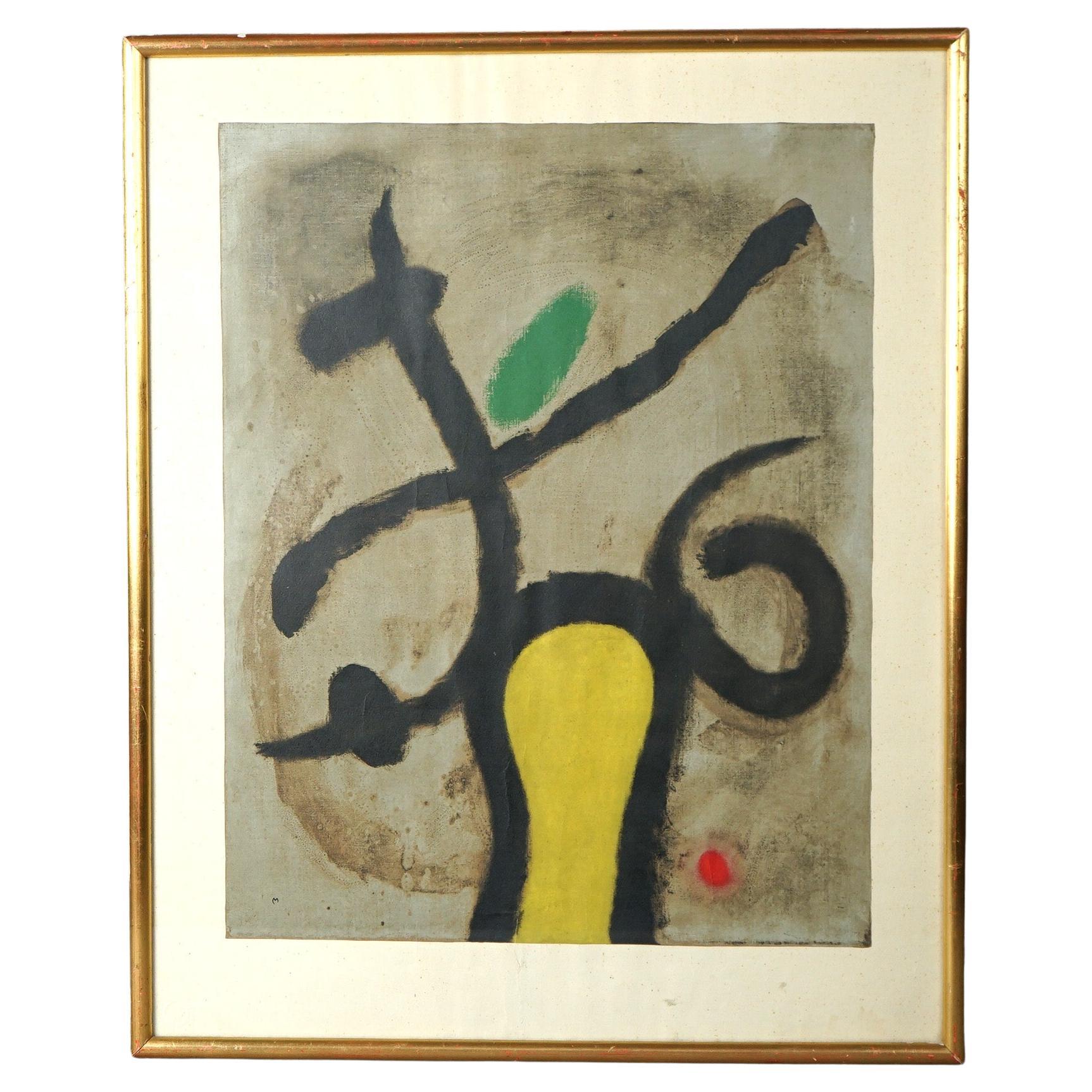 Midcentury French Abstract Original Artwork 20th Century For Sale at ...