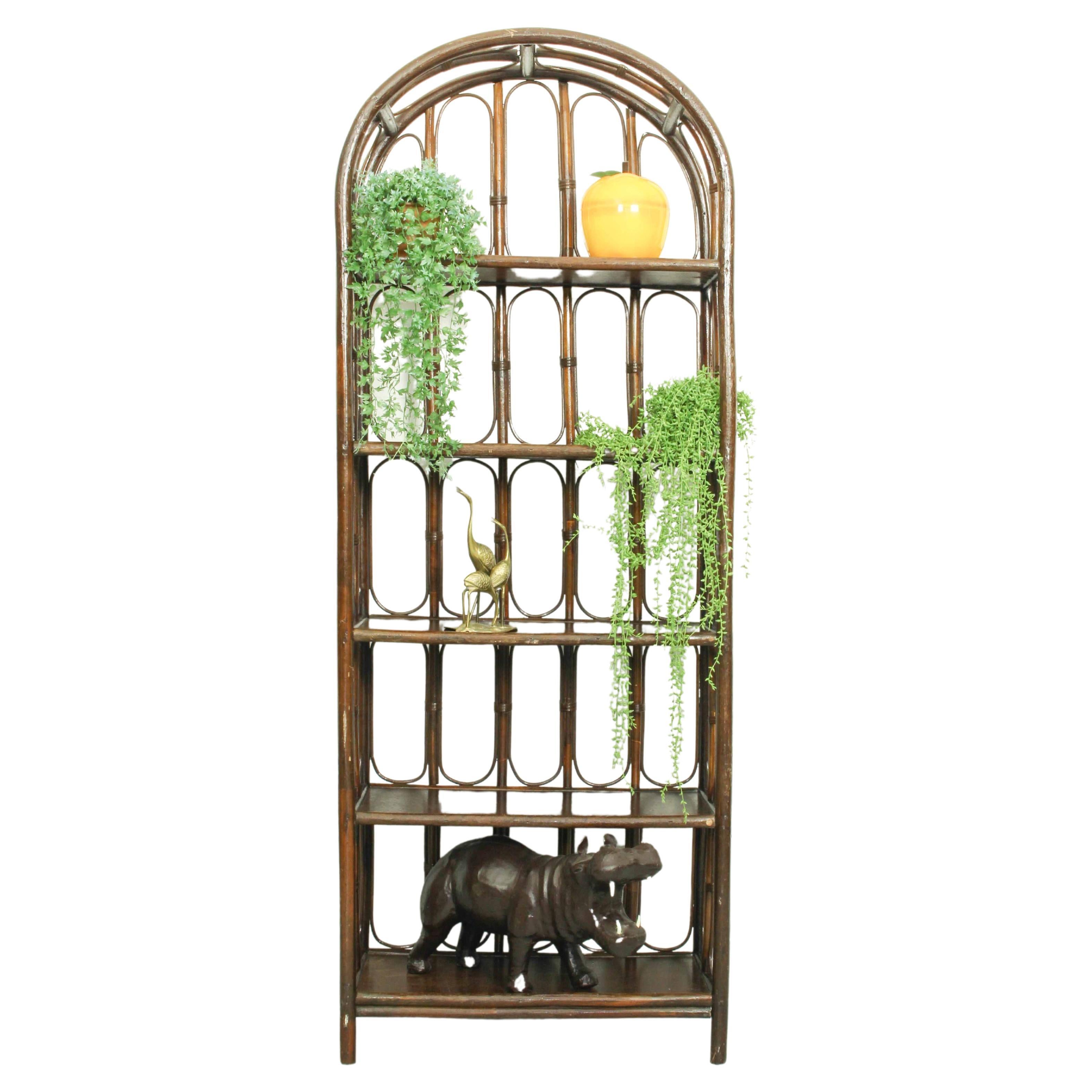 Mid-Century French Bamboo Etagere, 1960s For Sale at 1stDibs