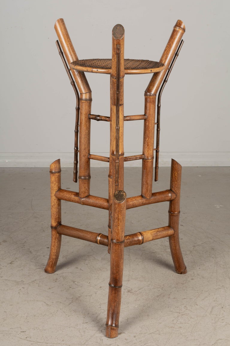 Mid Century French Bamboo and Rattan Plant Stand or Pedestal For Sale ...