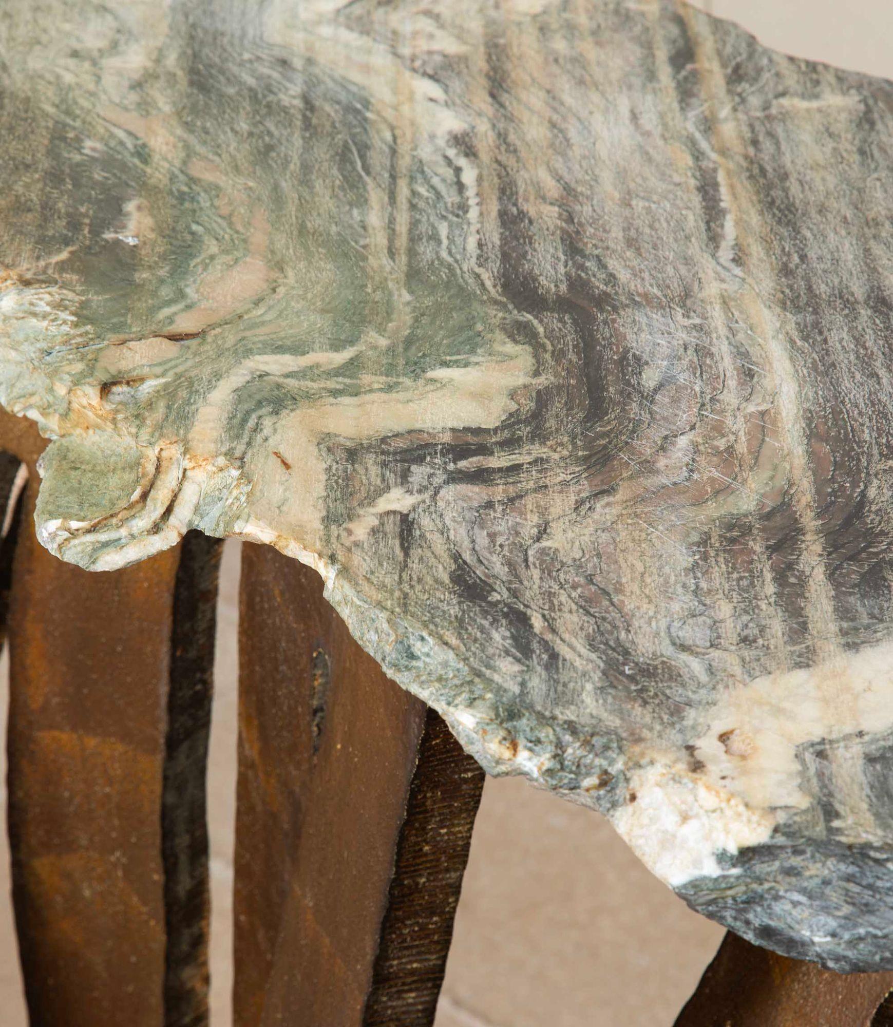 Mid-Century French Brutalist Console Table by Maurice Barilone For Sale ...