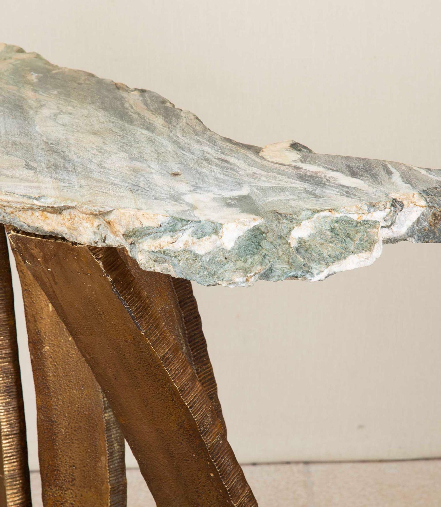 Mid-Century French Brutalist Console Table by Maurice Barilone For Sale ...