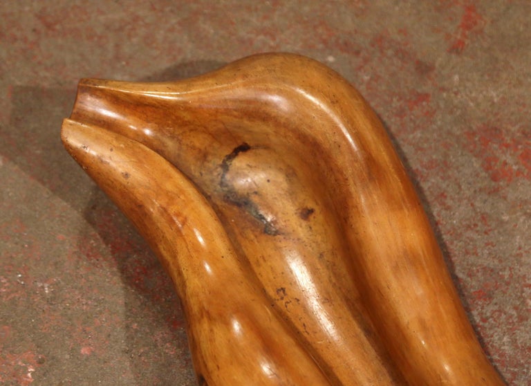 Midcentury French Carved Walnut Tree Root Centerpiece Bowl Signed ...