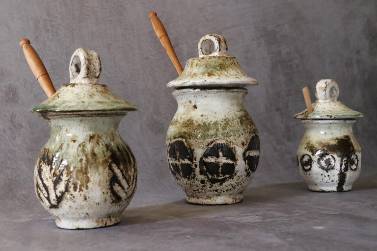 Mid-Century French Ceramic Condiment Set by Albert Thiry, 1970s For ...