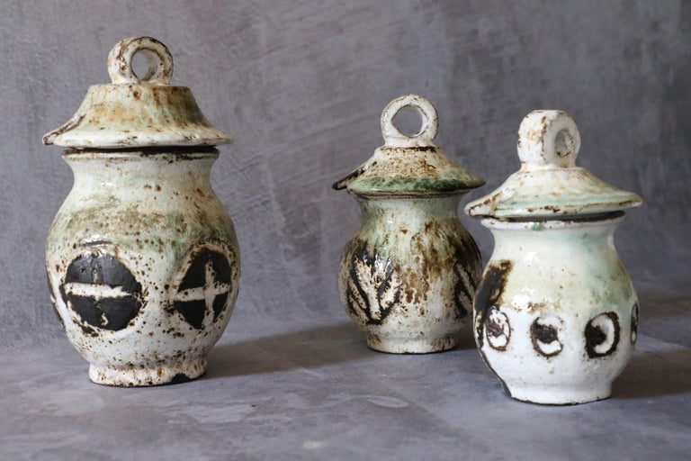 Mid-Century French Ceramic Condiment Set by Albert Thiry, 1970s For ...