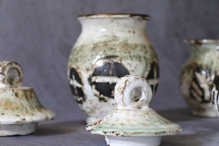 Mid-Century French Ceramic Condiment Set by Albert Thiry, 1970s For ...