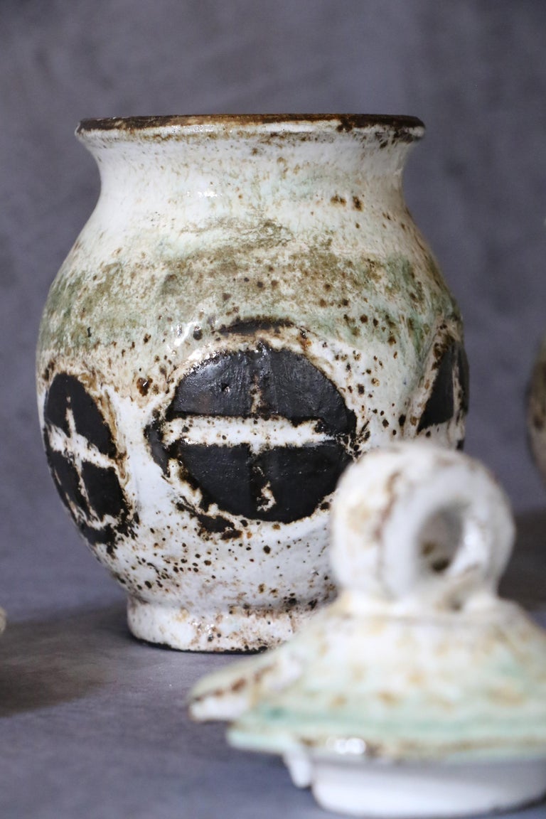 Mid-Century French Ceramic Condiment Set by Albert Thiry, 1970s For ...