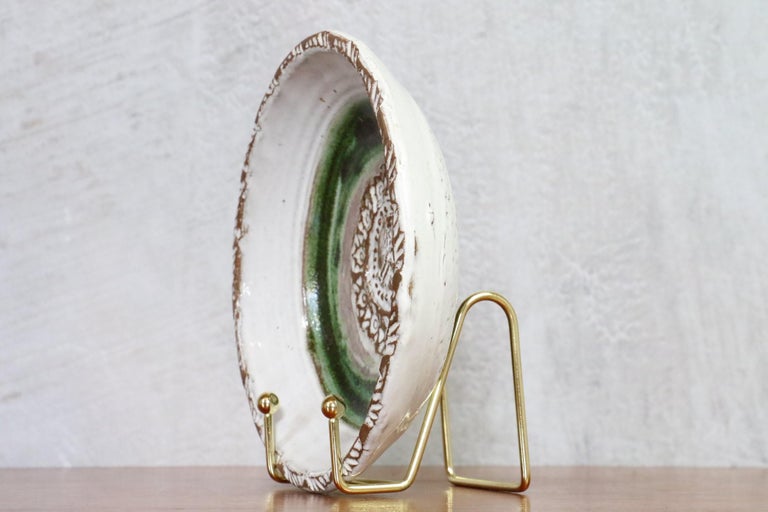 Mid-Century French Ceramic Decorative Plate by Albert Thiry, 1960s For Sale at 1stDibs