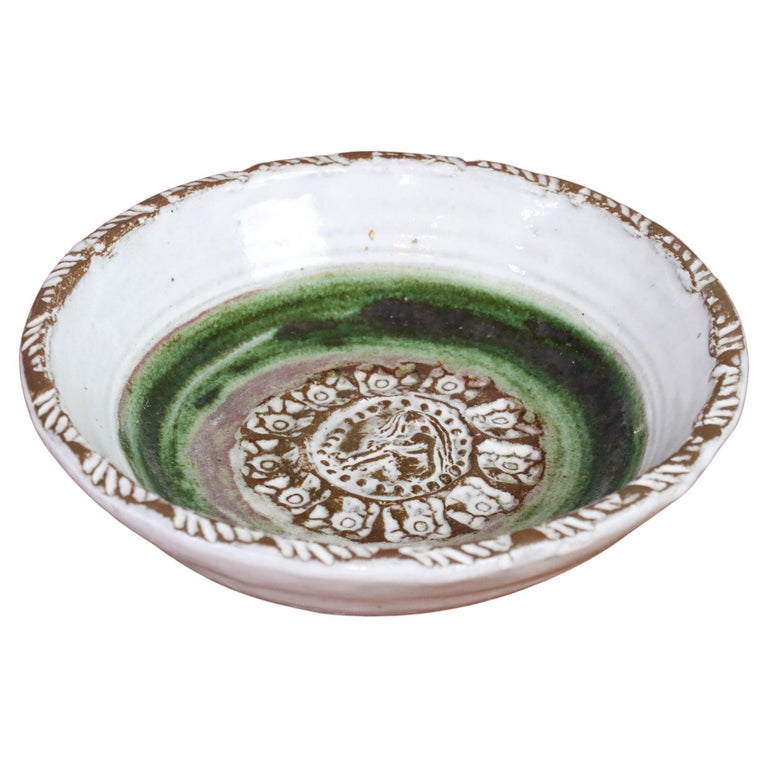 Mid-Century French Ceramic Decorative Plate by Albert Thiry, 1960s For ...