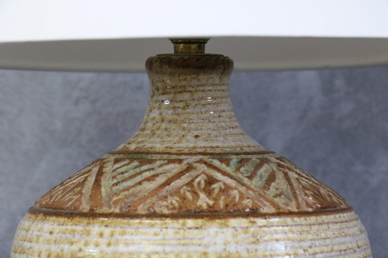 Mid-Century French Ceramic Lamp by Marcel Giraud, Vallauris, 1960s ...