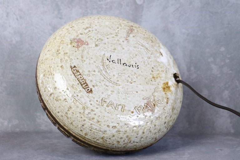 Midcentury French Ceramic Lamp by Marcel Giraud, Vallauris, 1960s ...