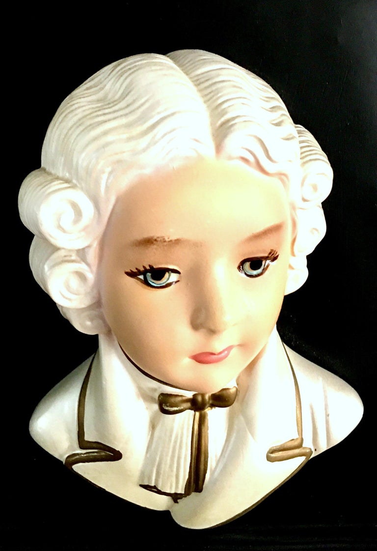 Mid-Century French Marie Antoinette and King Louis 3D Hand Painted ...
