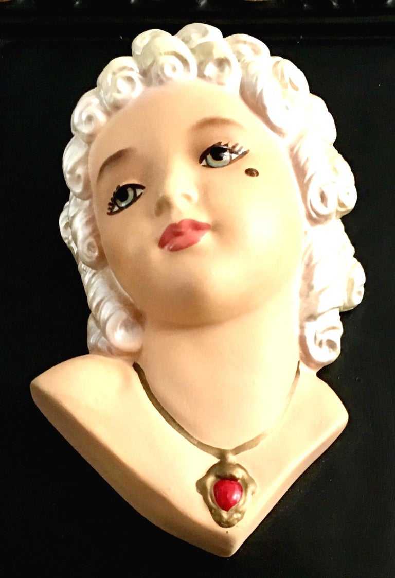 Mid-Century French Marie Antoinette and King Louis 3D Hand Painted ...