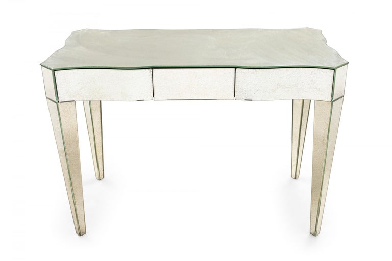 Mid-Century French Mirrored Desk For Sale at 1stDibs