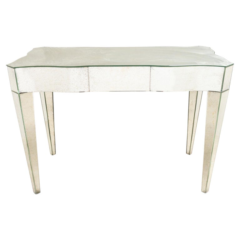 Mid-Century French Mirrored Desk For Sale at 1stDibs