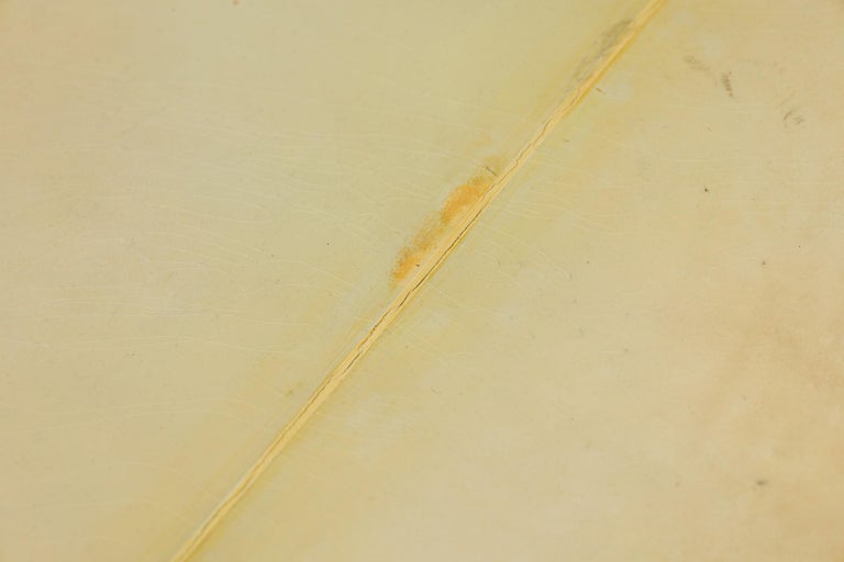 Midcentury French Modern Parchment Console Table For Sale at 1stDibs