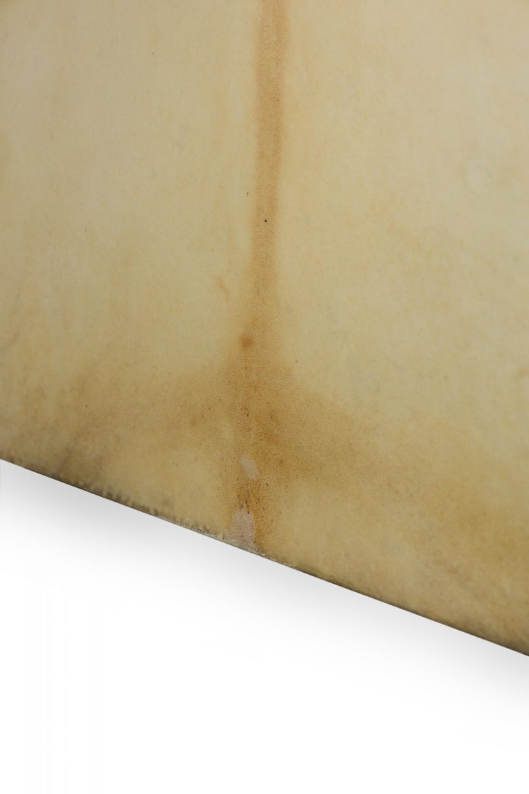 Midcentury French Modern Parchment Console Table For Sale at 1stDibs