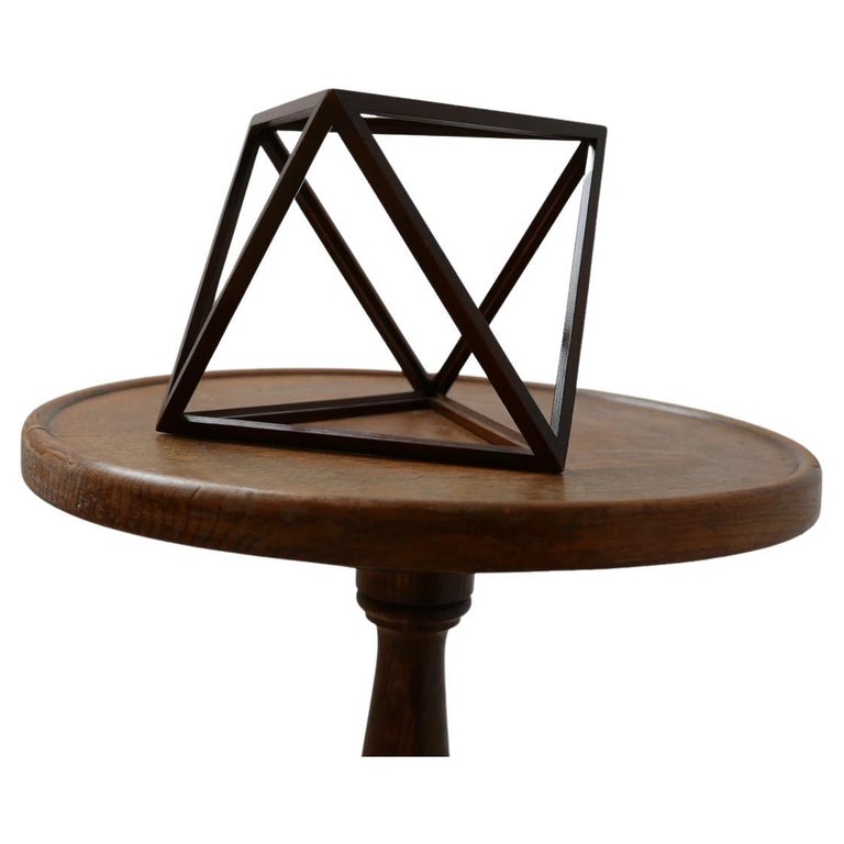 Midcentury French Sculptural Geometric Wooden Object or Apprentice ...