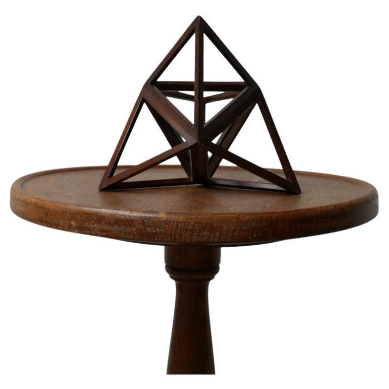 Midcentury French Sculptural Geometric Wooden Object or Apprentice ...