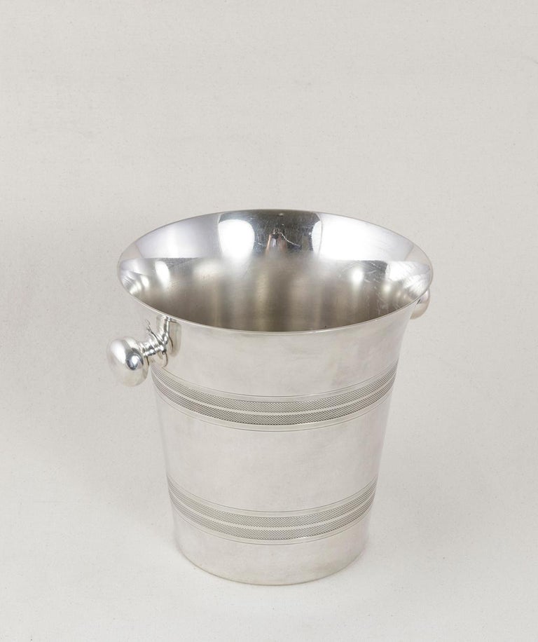 Mid-Century French Silver Plate Champagne Bucket with Maker's Mark at ...