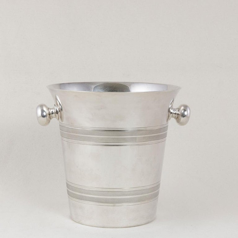 Mid-Century French Silver Plate Champagne Bucket with Maker's Mark at ...