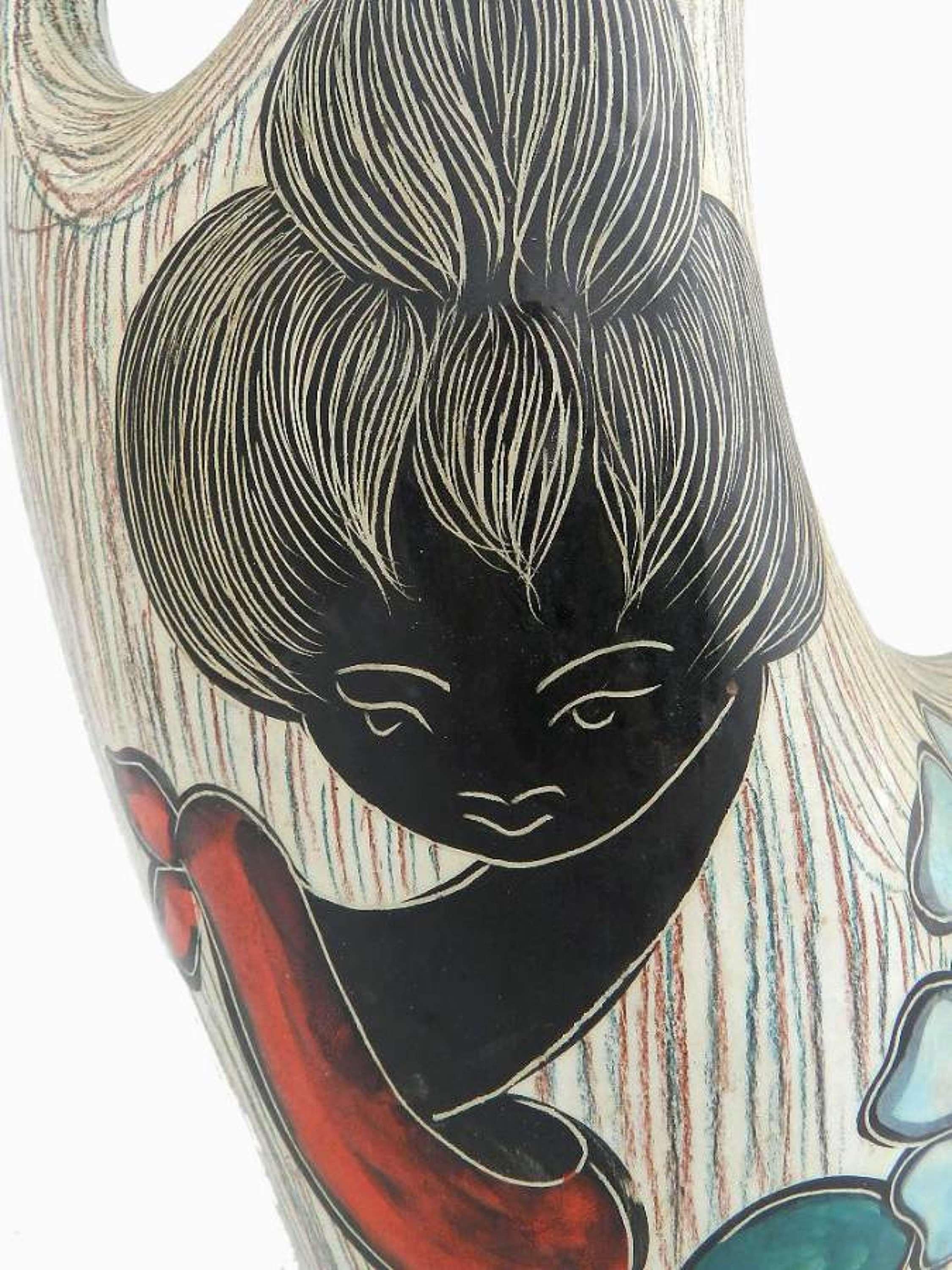 Mid Century French Vallauris Vase 1950-1960 style Michel Barbier For ...