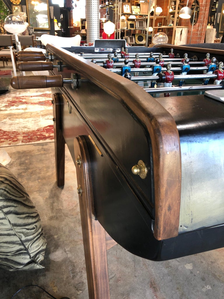 Midcentury French Walnut Foosball Table at 1stDibs