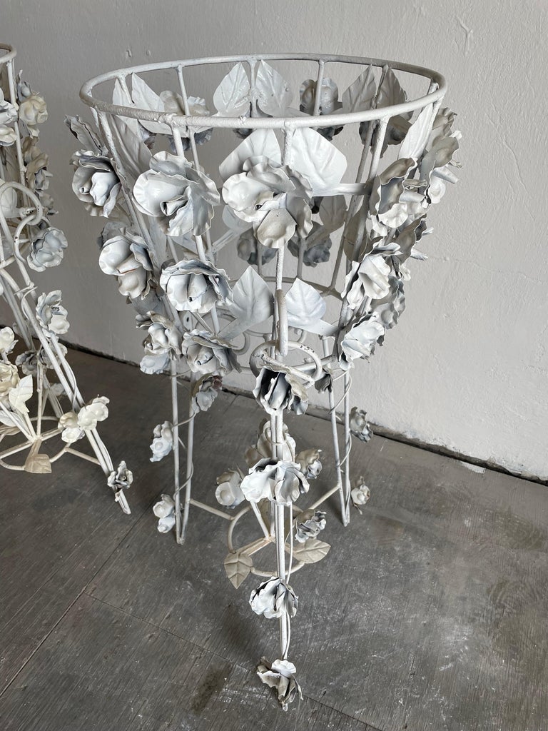 Midcentury French Wrought Iron Jardinières or Plant Stands, a Pair For ...