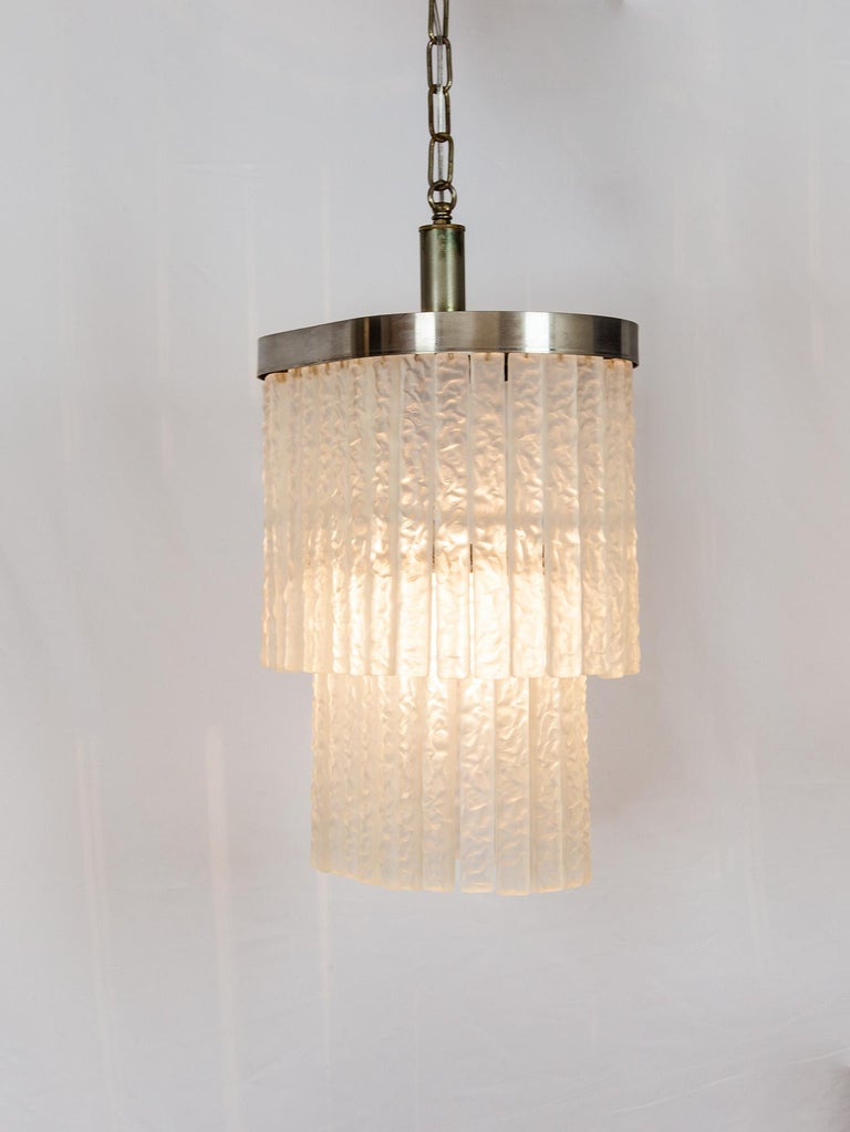 Mid Century Italian Murano Glass Oval Chandelier, 1960s For Sale at 1stDibs