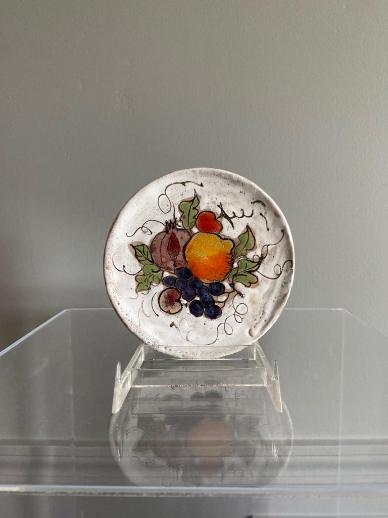 Mid Century “Fruit Still Life” Small Plate by Elio Schiavon For Sale at ...