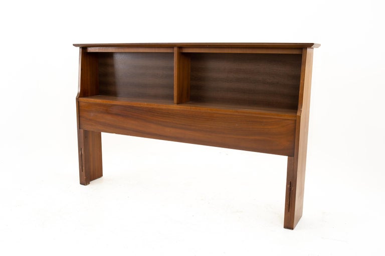 Mid Century Full Size Walnut Storage Headboard at 1stDibs | full size ...