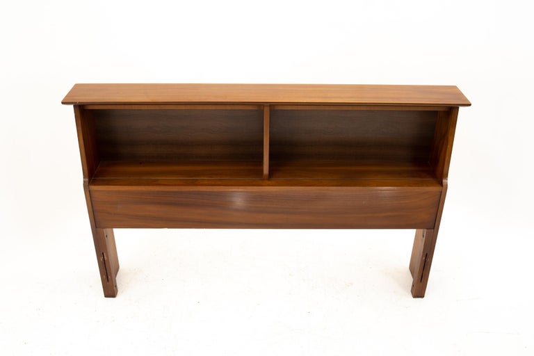 Mid Century Full Size Walnut Storage Headboard at 1stDibs | full size ...
