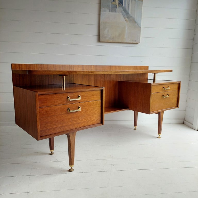 Mid Century G Plan E Gomme Floating Desk / Dressing Table in Tola ...