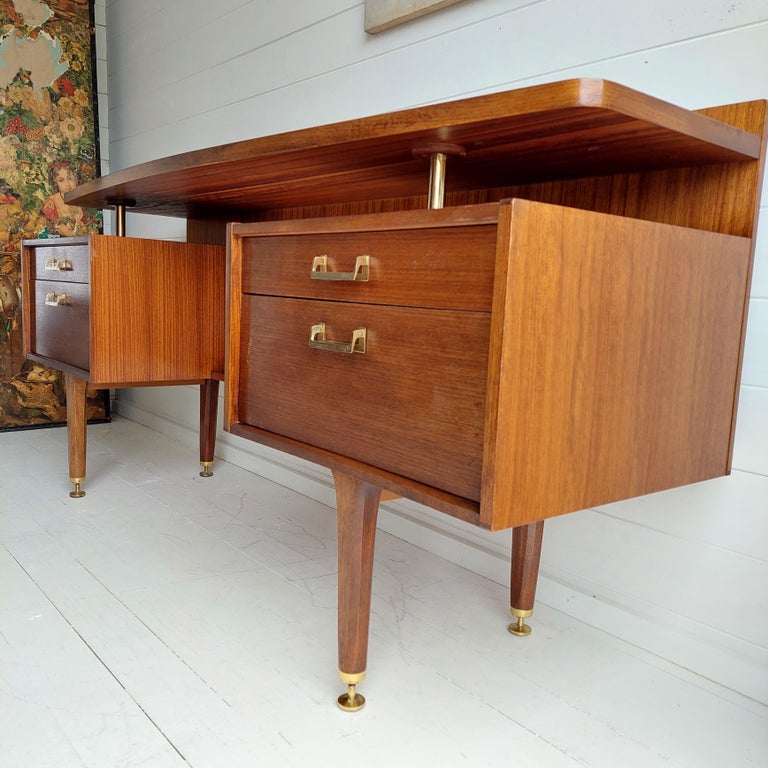 Mid Century G Plan E Gomme Floating Desk / Dressing Table in Tola ...