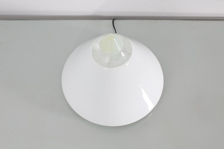 Mid-Century G. Toso for Leucos Conical White Murano Glass "Rio" Table ...