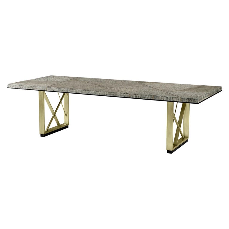 Mid Century Geometric Dining Table For Sale at 1stDibs
